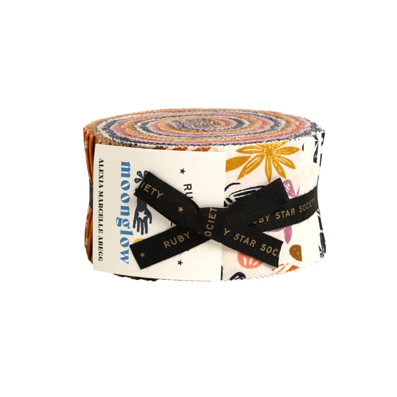 Moonglow Jelly Roll (40 Pieces) by Alexia Marcelle Abegg for Ruby Star Society + Moda 2.5 x 44 inches (6.35 cm x 111.76 cm) Fabric Strips