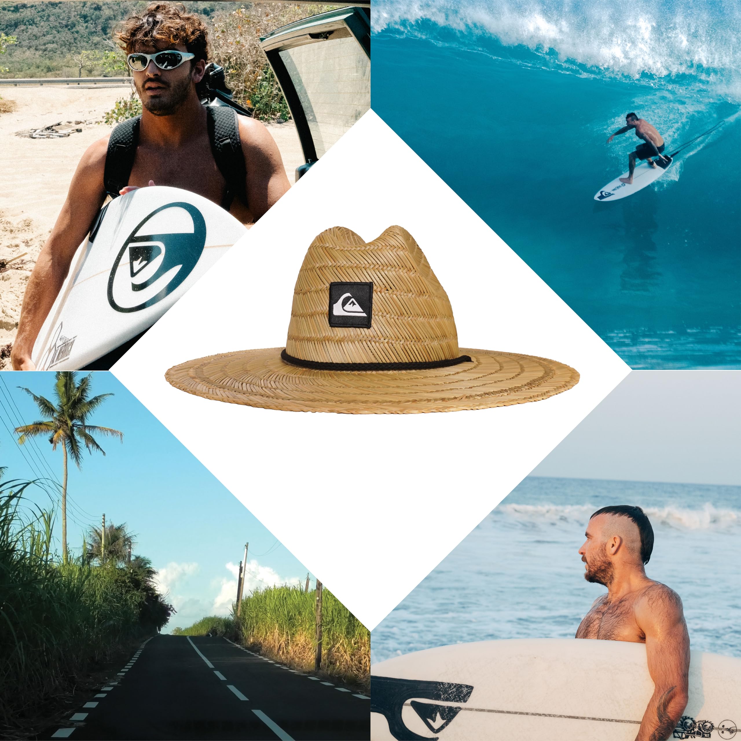 Quiksilver boys Pierside Youth Straw Lifeguard Sun Hat, Natural, 7-12 Years US