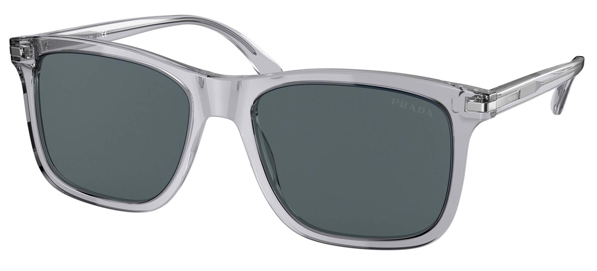 Prada PR 18WS Men's Sunglasses Grey Crystal/Blue 53
