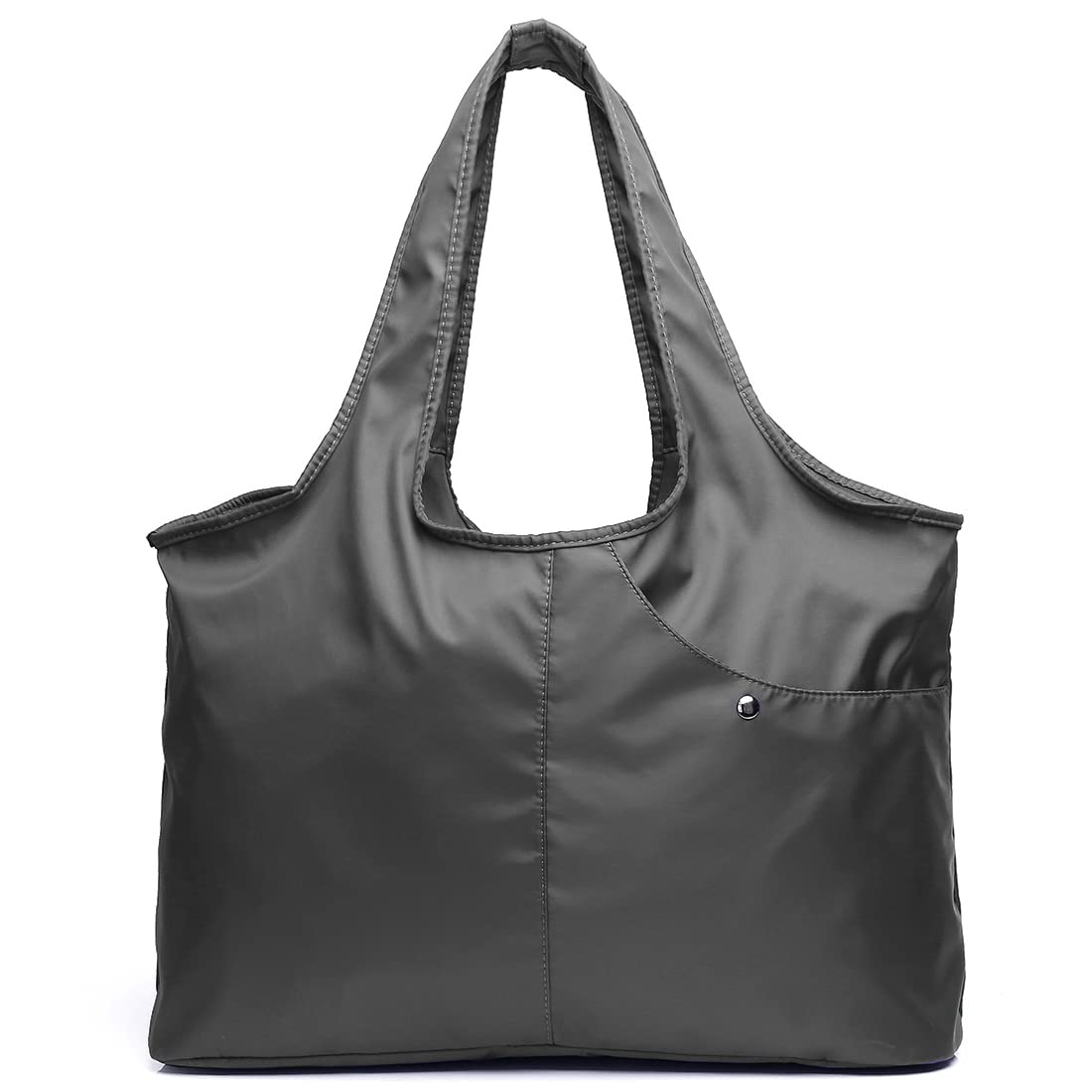 VOLGANIK ROCK Women Fashion Large Tote Shoulder Handbag Waterproof Tote Bag Multi-function Nylon Travel Shoulder (8045-Grey)