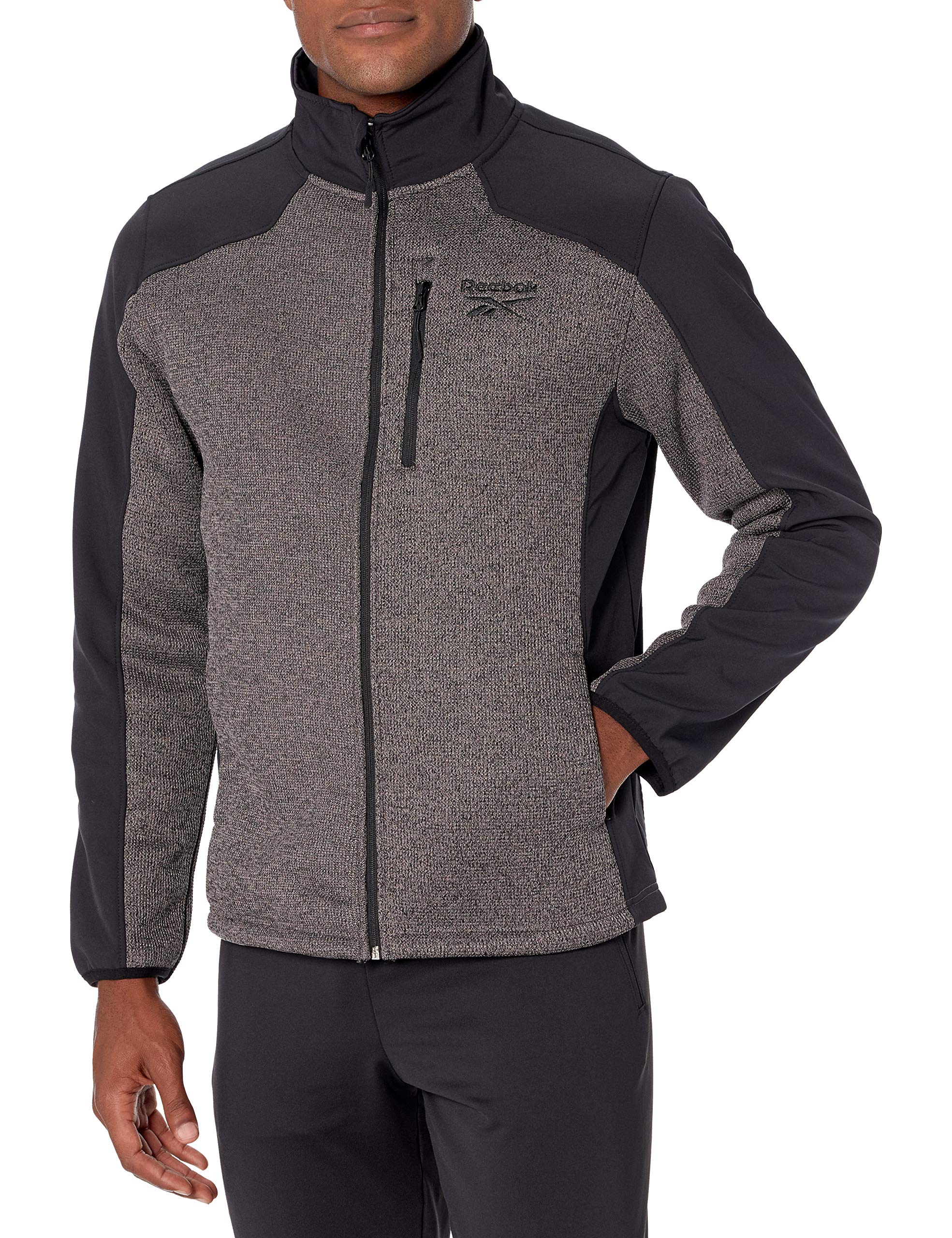 Reebok Men's Soft Woven Jacket, Navy/Navy, XL