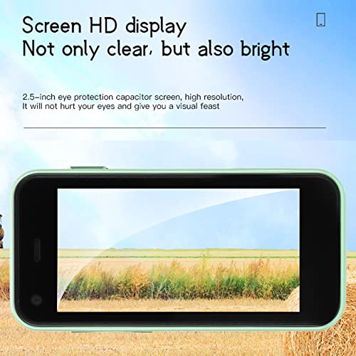 XS13 3G Mini Smartphone, 2.5Inch HD Touchscreen, 1GB RAM 8GB ROM, 1580mAh Battery, for Android 6.0 System, with Bluetooth, WiFi, GPS, Cute Smartphone, Ideal Gift for Kids(Green)