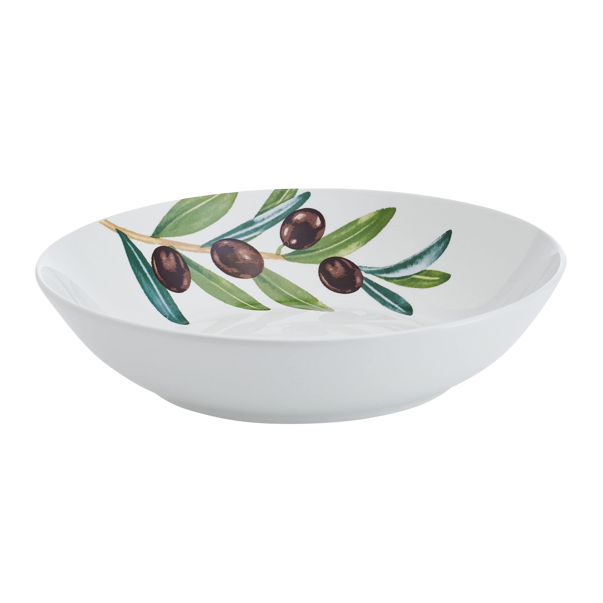 Studio Nova Olive Set of 4 Pasta Bowls, 8 Inch, 20 Ounce, White