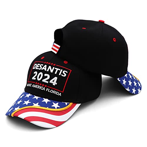 xywlwoer Ron Desantis 2024 Hat Make America Florida Hat Embroidery MAGA Baseball Caps for Trump Desantis 2024 Supporters