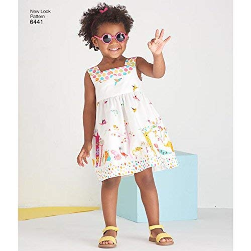 NEW LOOK Patterns Toddlers' Easy Dresses, Top and Cropped Pants Size A (1/2-1-2-3-4) 6441