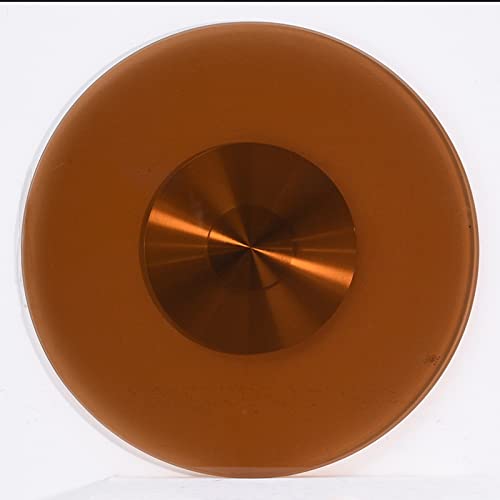 Round Turntable Rotating Dining Table Tempered Glass Table Top Lazy Susan Transparent Serving Plate Serving Tray, Dining Table Turntable Explosion-proof, Brown 70cm Aluminium Alloy Swivel Turntable (