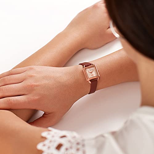 Ted Baker Women's Stainless Steel Quartz Leather Strap, Pink, 12 Casual Watch (Model: BKPTAS107)