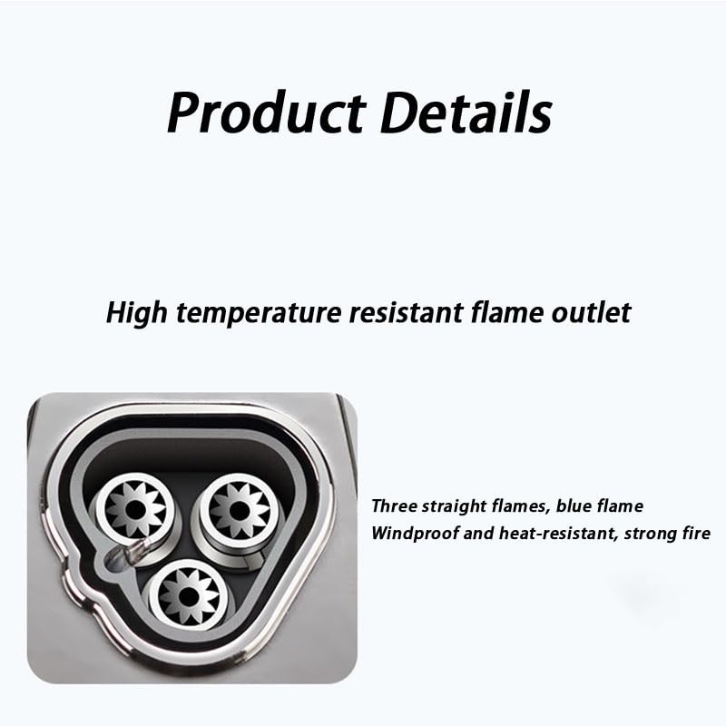 New Gas Lighter, Triple Windproof Flame, Reusable, Easy to Carry, Suitable for Father's Boyfriend As A, Daily Use (Color : C3)