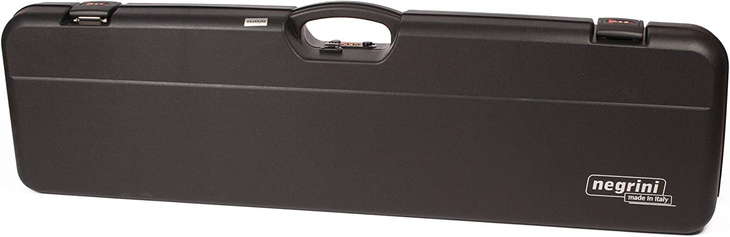 Negrini Cases 1603/IS-2C/4782 Shotgun Case for O/U PP/1 Gun/2 Barrels up to 36-Inch, Black/Red