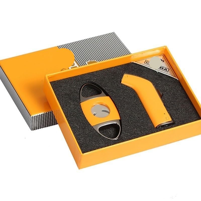New Lighter Two-Piece Set, Fillable Gas, Windproof Flame, Easy to Carry, Suitable for Boyfriend Girlfriend Father (Color : C3)