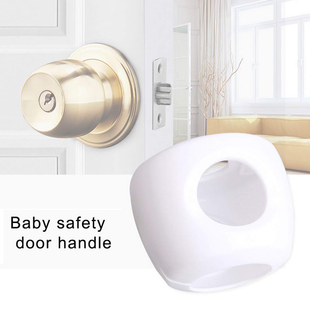 Pengxiaomei 4pcs Kids Safety Round Door Knob Covers, Child Proof Door Knobs Universal Design Fits Most Door Knob Covers
