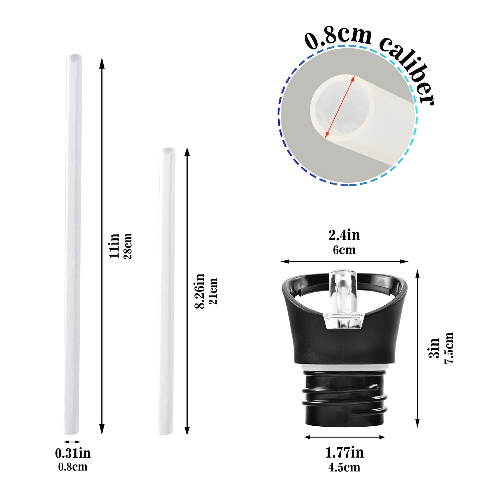Water Bottle Accessories, Water Bottle Straws
