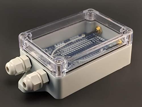 qBoxMini DIY IOT Enclosure Plus Kit (Two SMAs), IOT Enclosure for Arduino MKR Feather ESP32 Cellular LoRa WiFi board, Waterproof IP65 Enclosure with glands, prototyping PCB connectors set and Two SMAs