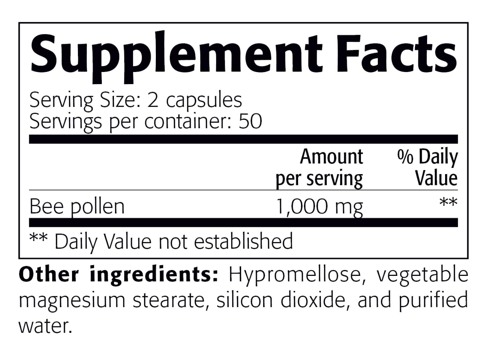 NEW ROOTS HERBAL Bee Pollen 1000mg (100 Count) | All Natural Bee Pollen Capsule Supplement | Rich in Minerals, Vitamins & Essential Amino Acids for Antioxidant Support and Bee Vitality | Non-GMO