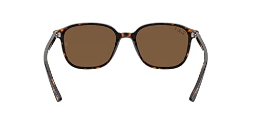 Ray-Ban RB2193 Leonard Square Sunglasses, Tortoise/Polarized B-15 Brown, 53 mm