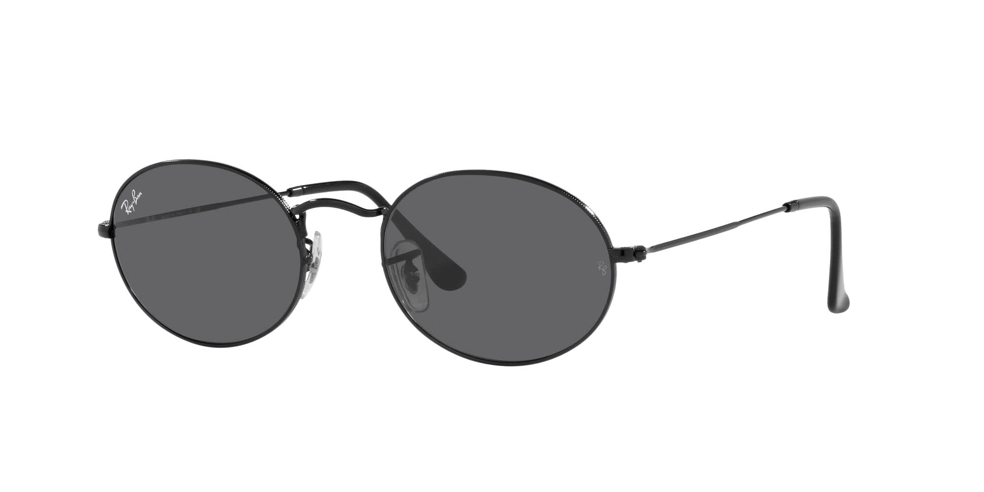Ray-Ban Rb3547 Oval Sunglasses, Matte Grey On Gold/Grey Bi-Mirrored Grey, 54 mm
