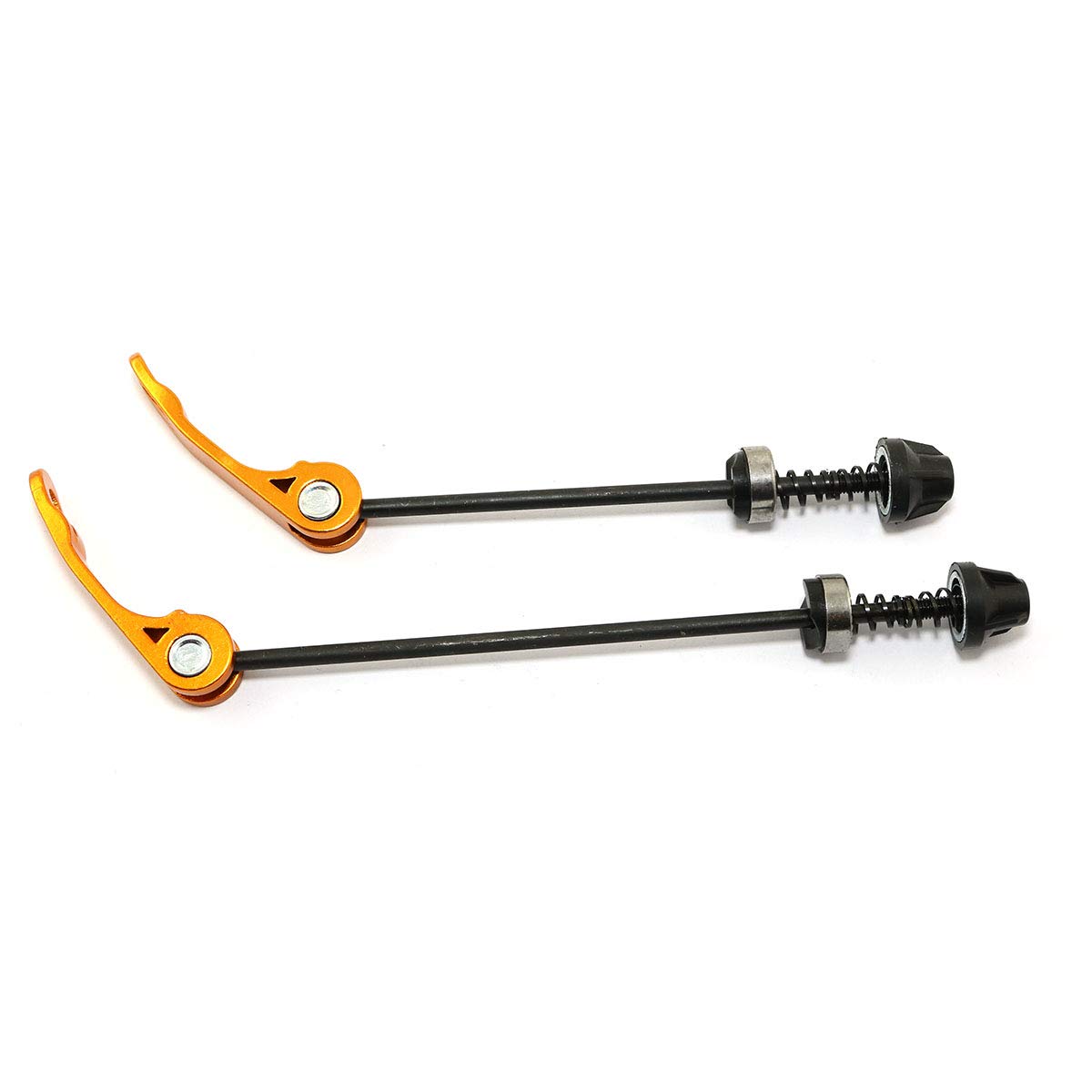 Pro Bamboo Kitchen Quick Release Wheel Front and Rear Axle Hollow Shaft Kit Golden Front and Rear Skewers Quick Release Clip Bolt Lever for Road Mountain Bicycle MTB