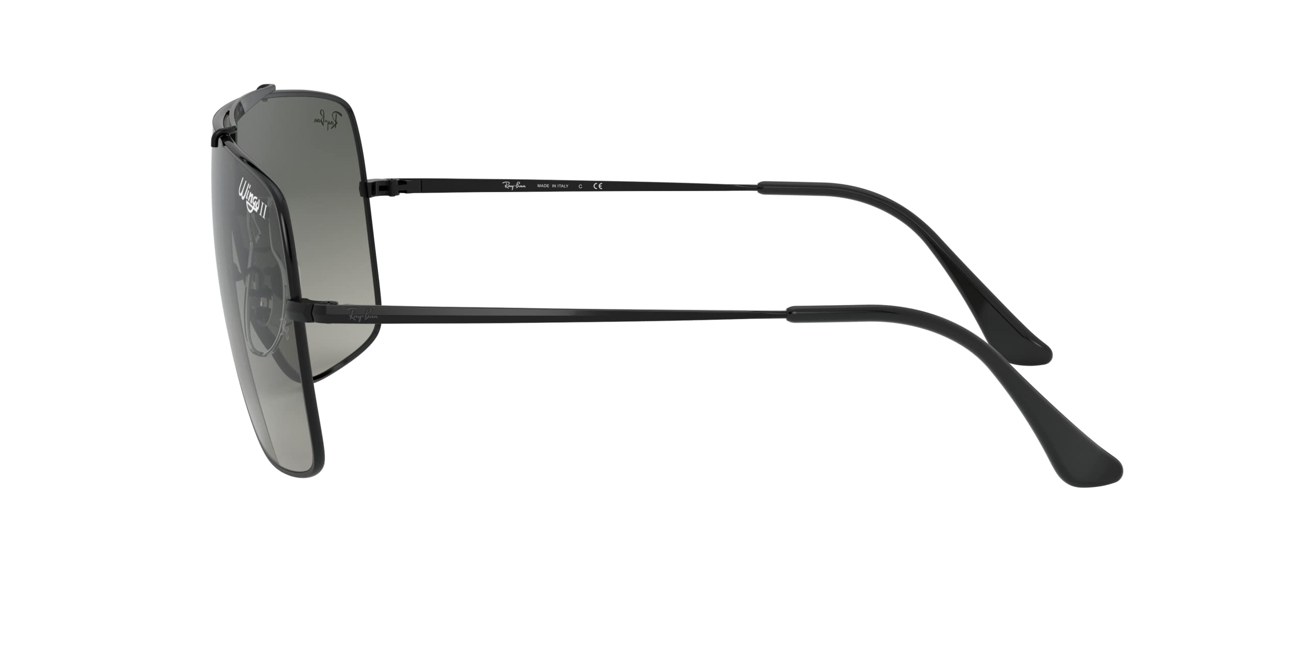 Ray-Ban RB3697 Wings II Square Sunglasses, Gunmetal/Brown Gradient Dark Brown, 35 mm
