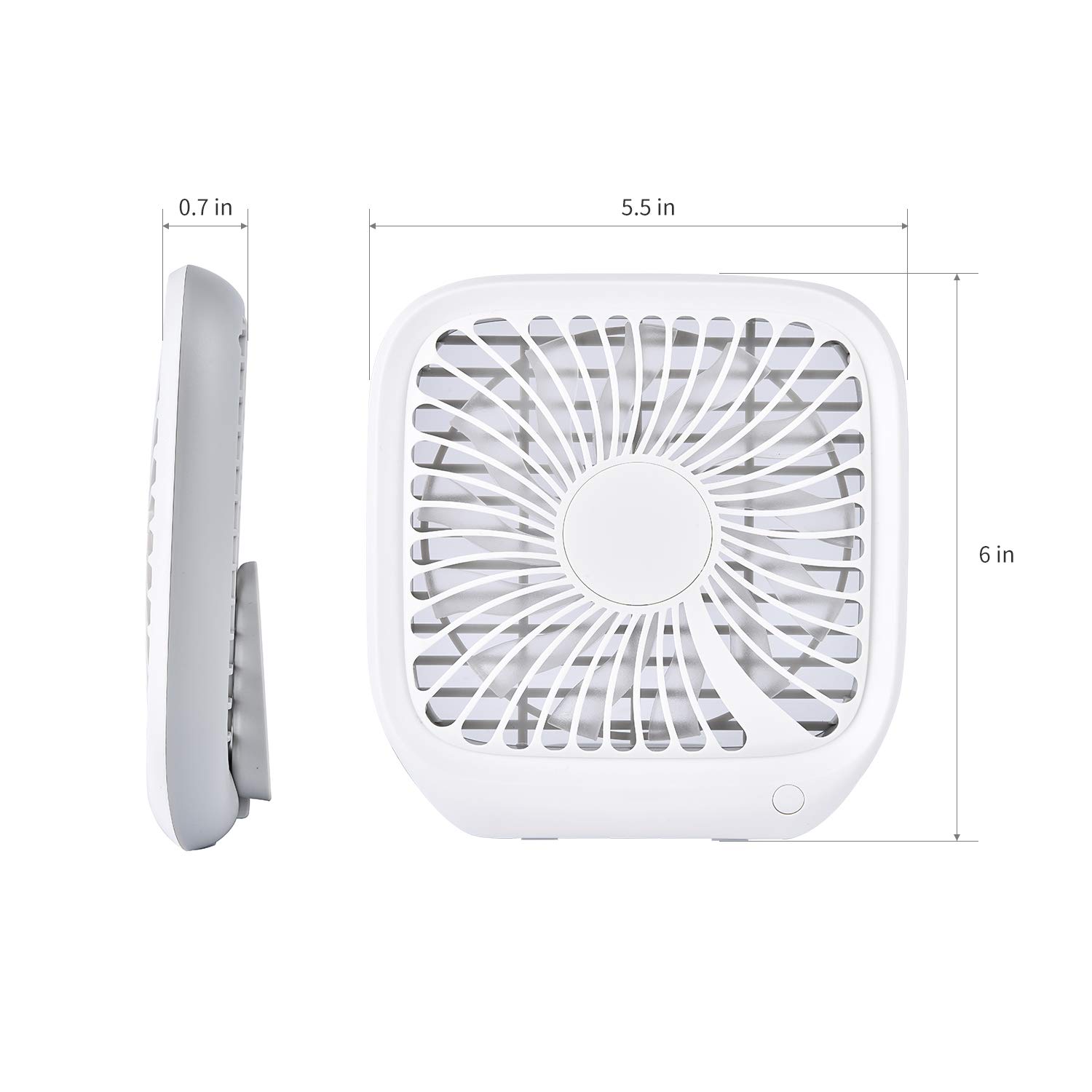 Portable Fan, Small Personal USB powered Desk Fan, Ultra-Thin Fan, Lightweight Portable Fan, Mini Cooling Fan, Powerful Desktop Fan, Strong Wind Fan, 3 Speeds & Quiet Operation (2021 Upgraded Version)