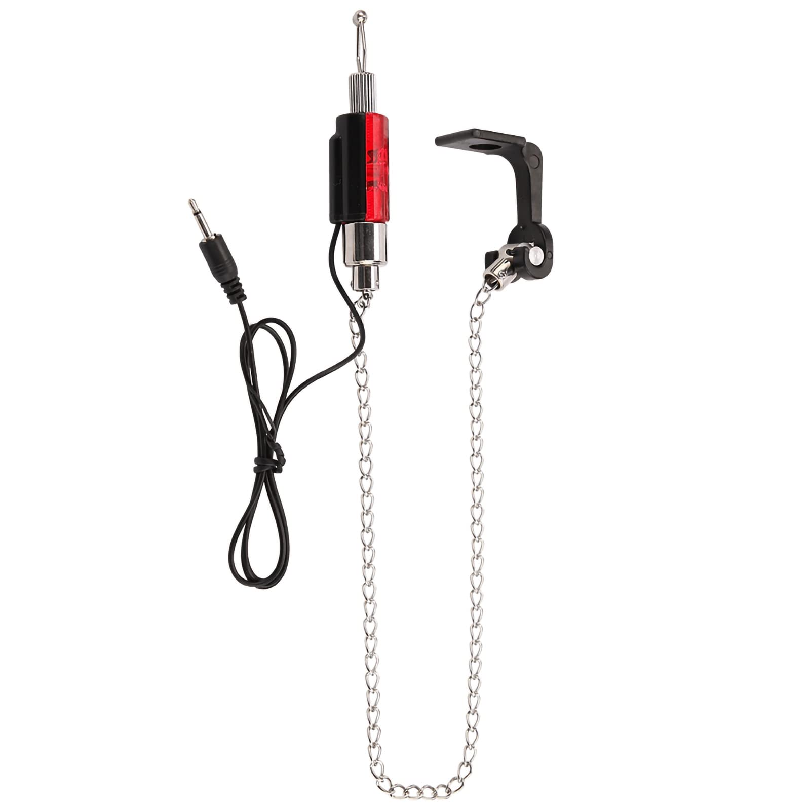 Yeuipea Fishing Tackle Fishing Bite Indicators,Fish Bite Alarm LED Illuminated Indicators Chain Hanger Fishing Tool Tackle Accessory(Red)
