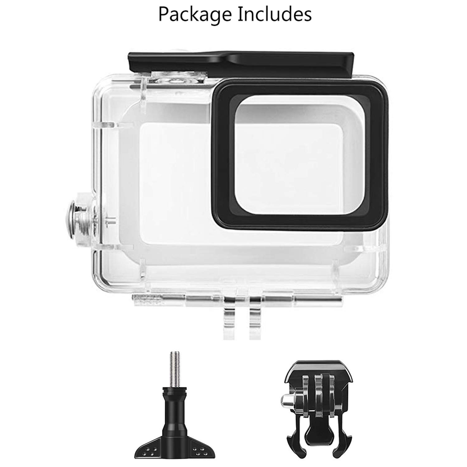 RAXPY Protective Housing Border Protective Shell Case Accessory Frame for Gopro Hero 5 Hero 6 and Hero 7 Black with Quick Pull Movable Socket (Gopro Housing)