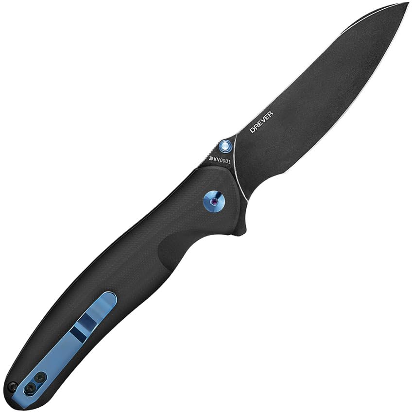 PIÑATAS OLE Oknife Drever Pocket Knife Linerlock Black G10 Folding N690 DREVERBK 6972378122742