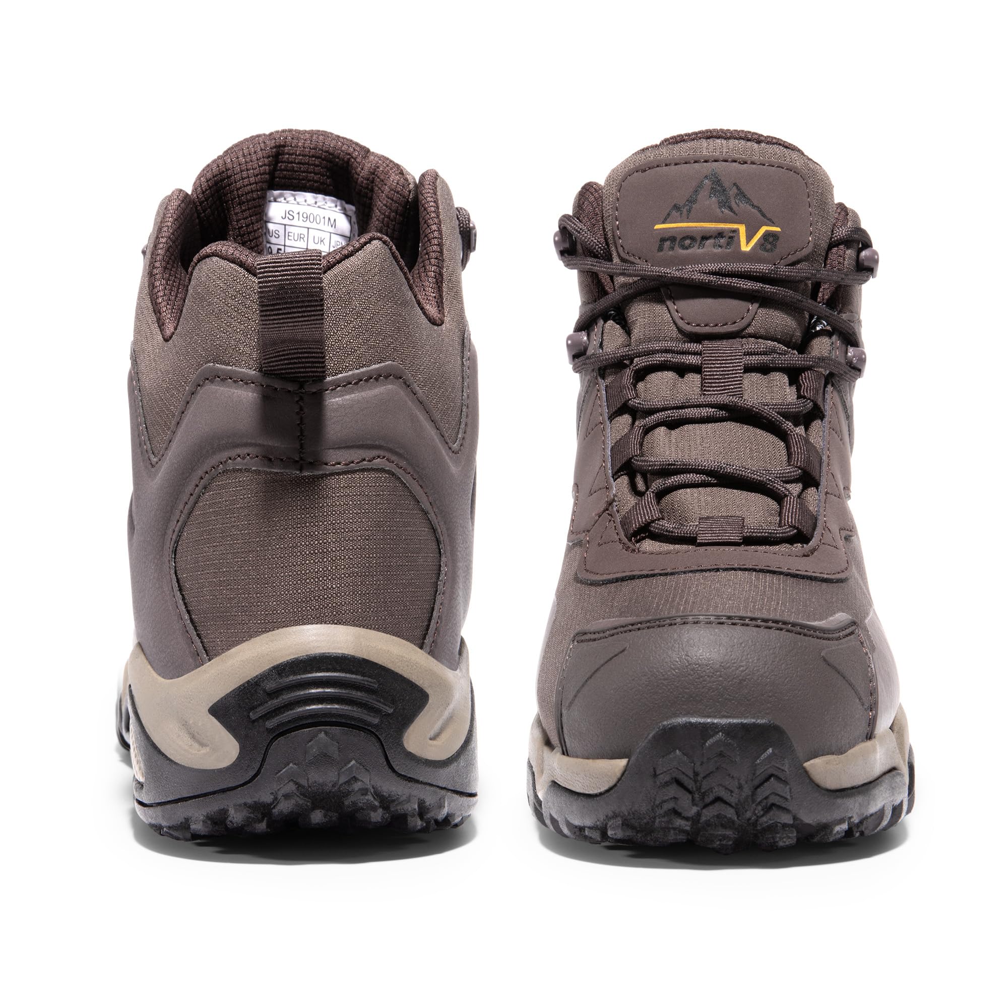 NORTIV 8 Men's Waterproof Hiking Boots Lightweight Mid Ankle Trekking Trails Outdoor Boots,Size 7,BROWN,JS19001M