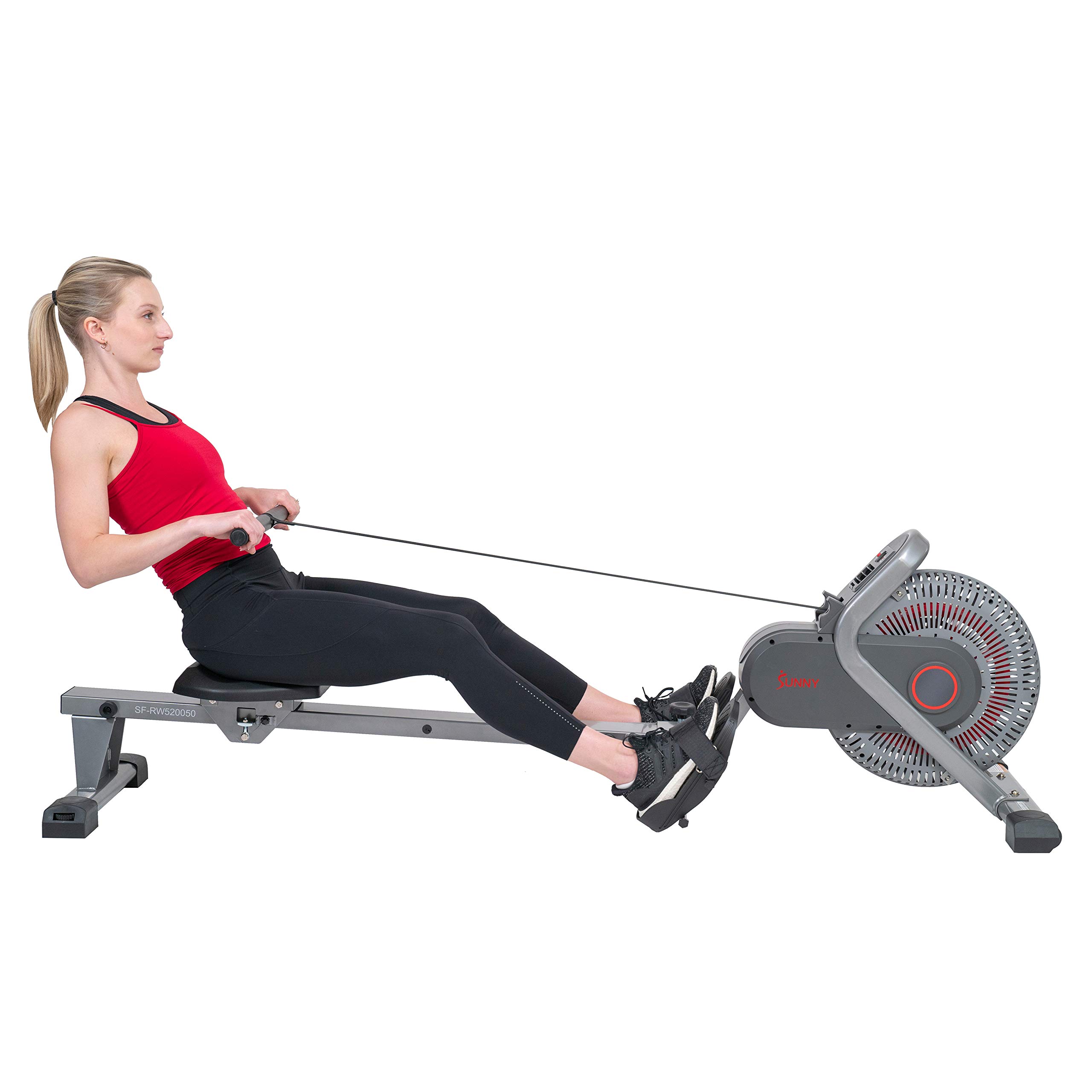 Sunny Health & Fitness Air Fan Rowing Machine Ergometer - SF-RW520050