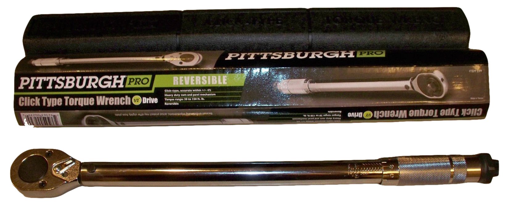 Pittsburgh Pro 239 Professional Drive Click Stop Torque Wrench
