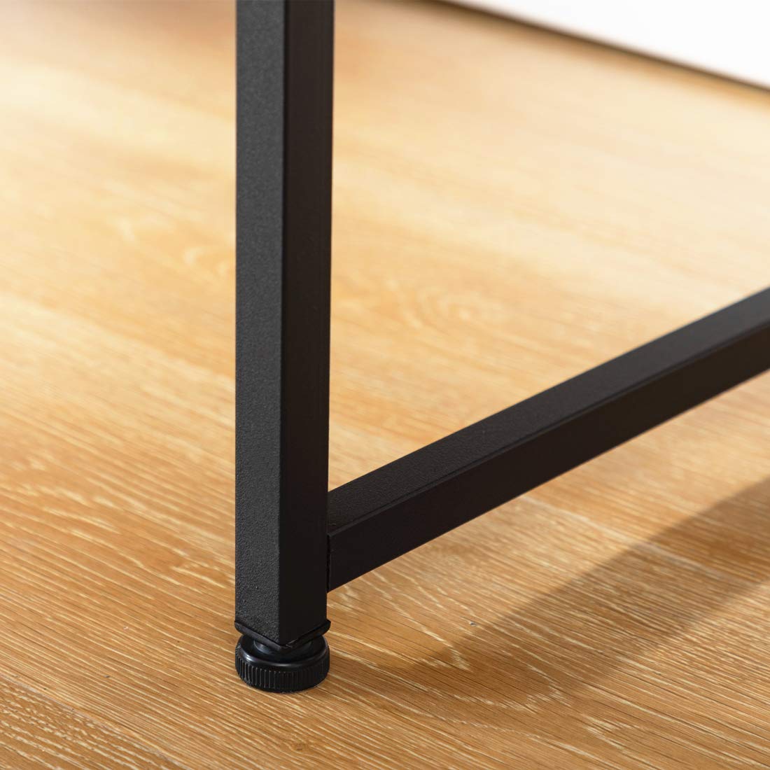 Sengo Computer Desk Home Office Desk, Black Desk Laptop Desk Sturdy Work Table PC Table, Home Desk Workstation, with Storage Space Strong Legs (40", Oak)
