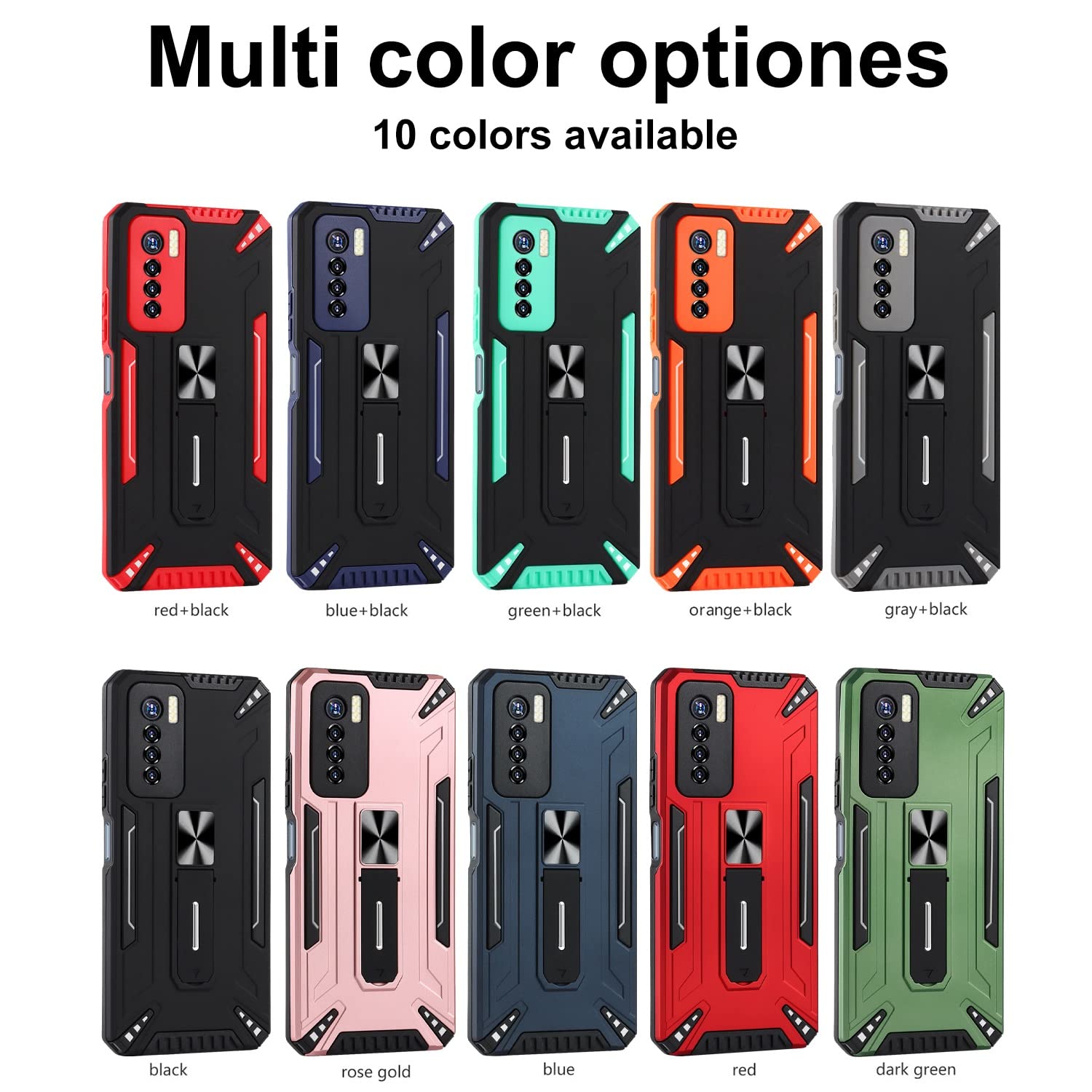 ZHANGUO Mobile Phone Case Bag Case for Tecno Camon 17 Pro, for Tecno Camon 17 Pro Case Heavy Duty Shock Absorption Full Body Blue