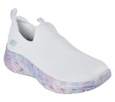 Skechers Women's Glide-Step Sport - Kaleidoscope Peak, White-MLT, 8.5