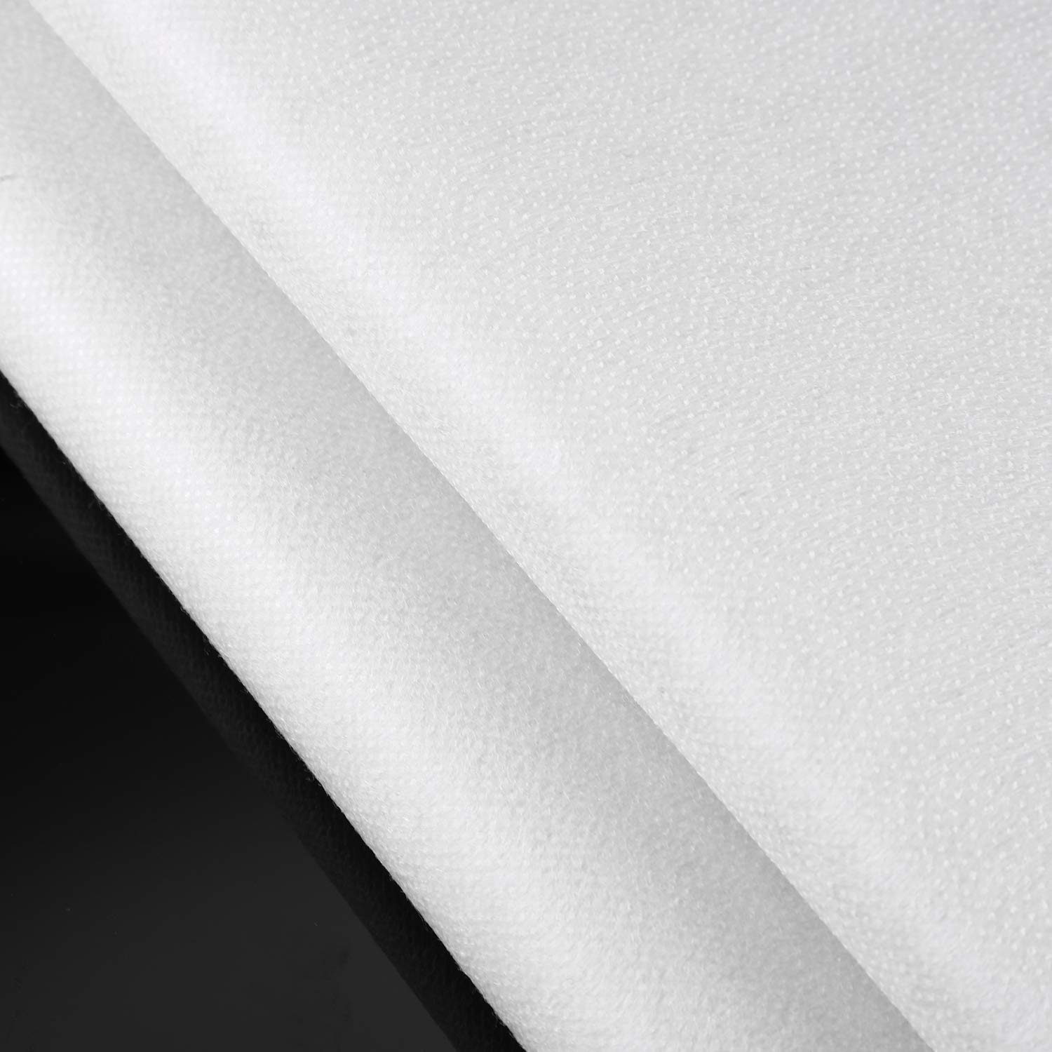 Non-Woven Fusible Interfacing Polyester Interfacing Fabric Single-Sided Iron on Interfacing for DIY Supplies (White, 40 Inch x 6 Yards)