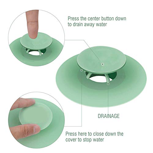 Shower Drain Stopper - Silicone Bathtub Drain Strainers, Hair Trap Hair Catcher Bathtub Drain Stopper Protectors Cover Easy to Install and Clean Suit for Bathroom Bathtub and Kitchen 5 Pack