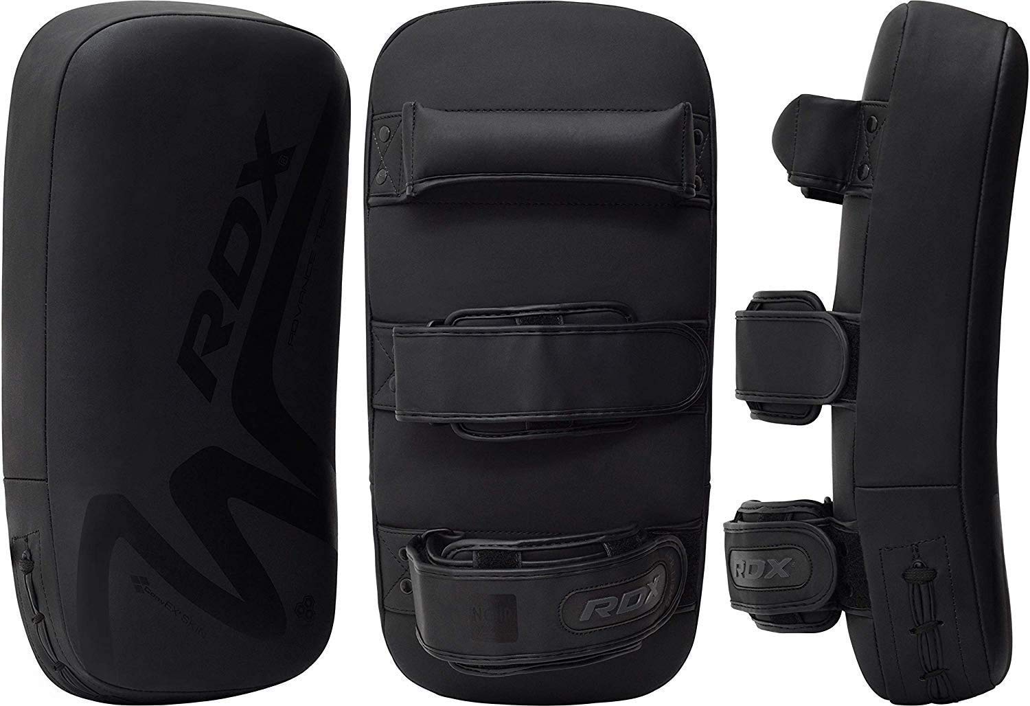 RDX MMA Thai Pad for Target Training, Convex Skin Leather Curved Kickboxing Strike Shield, Coaching Boxing, Muay Thai, Martial Arts, Karate, Taekwondo, Punching