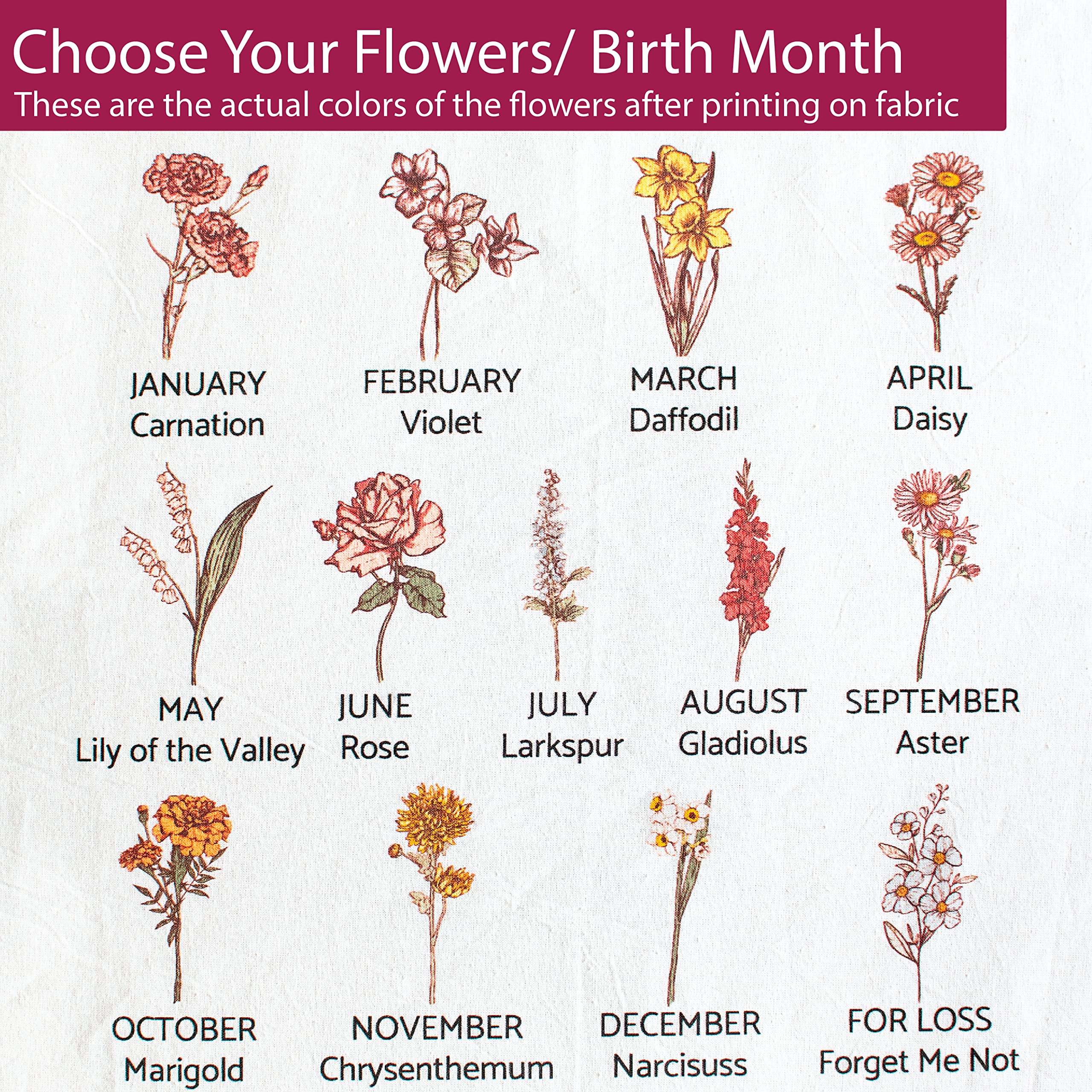 The Pine Trove Birth Flower Personalized Platter for Nanny for Mother's Day, Christmas, Birthday (10x14 inch, ThermoSāf® Polymer Platter)