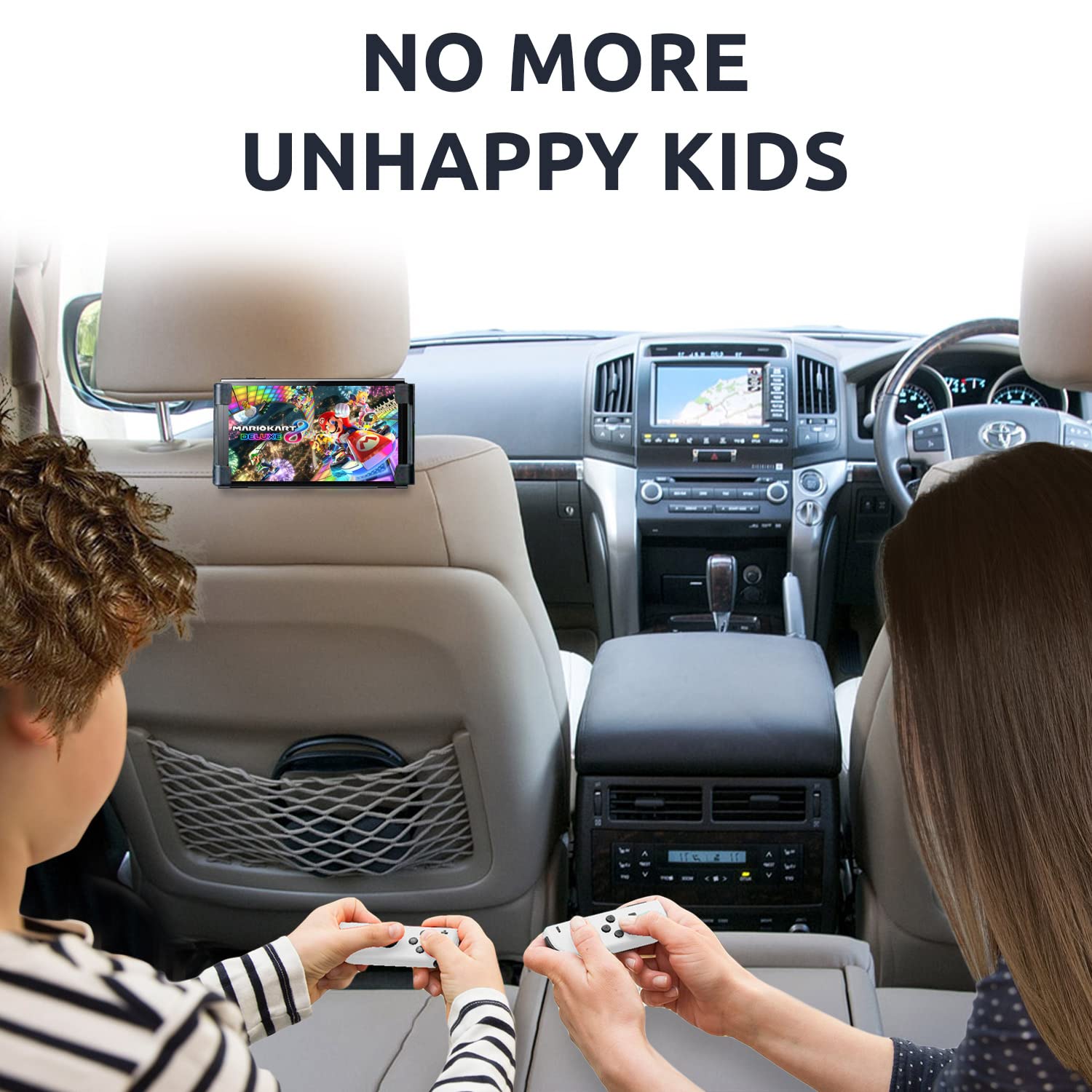 Olixar Car Mount for Nintendo Switch, Perfect for Back Seat Passengers - Headrest Mount - 360 Degree Rotation - Designed for Nintendo Switch and Switch OLED - Recommended by T3