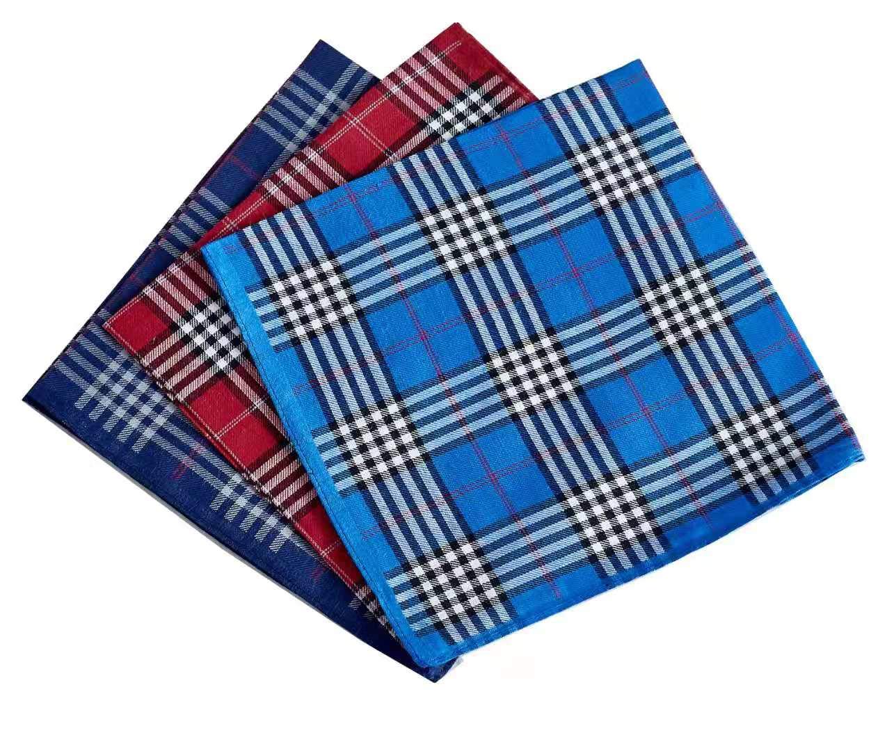 RDS HANKYTEX Men's Handkerchiefs 100% Cotton Checker Pattern 6 Pieces …