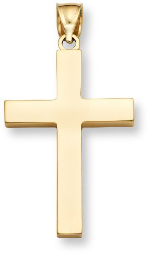 Plain 14K Gold Women's Cross Pendant
