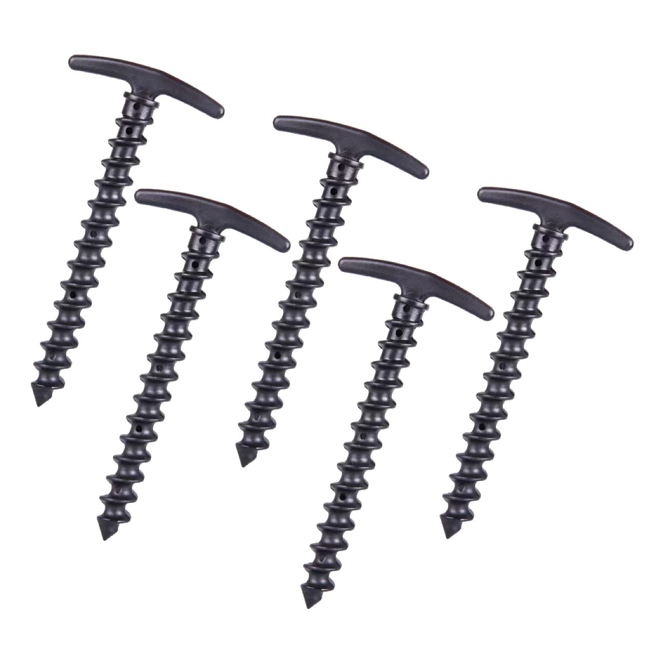 Tent Stakes 10 Pack - 5.7 Inch Heavy Duty Beach Spiral Plastic Tent Stake for Outdoor Camping Stakes Canopy Tarp & Hiking