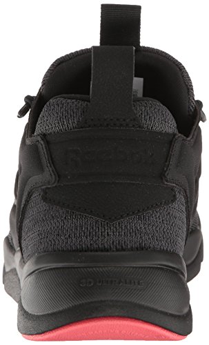 Reebok Women's Furylite Sole Running Shoe, Black/Gravel/Fire Coral, 5 M US