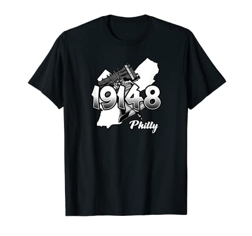 Philadelphia Silhouette with Zip Code 19148 and Liberty Bell T-Shirt