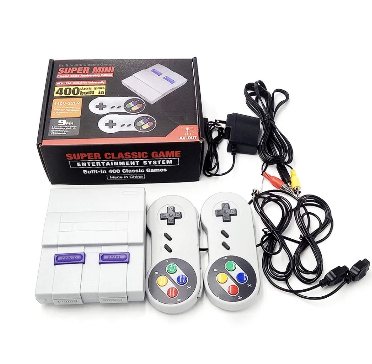 SUPER MINI NINTENDO GAME CLASSIC ANNIVERSARY EDITION, INCLUDED 400 CLASSIC GAME, SUPERMARIO, MORTAL KOMBAT, TANK, CIRCO, CONSOLA DE JUEGOS CON 400 JUEGOS