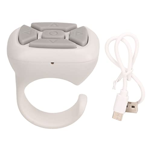Remote App Page Turner, 5.3 Remote Control Long Remote Control Convenient USB Recharge for Camera Shutter (White)