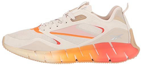 Reebok Women's Zig Kinetica Horizon Cross Trainer, Alabaster/Utility Beige/Carotene, 9