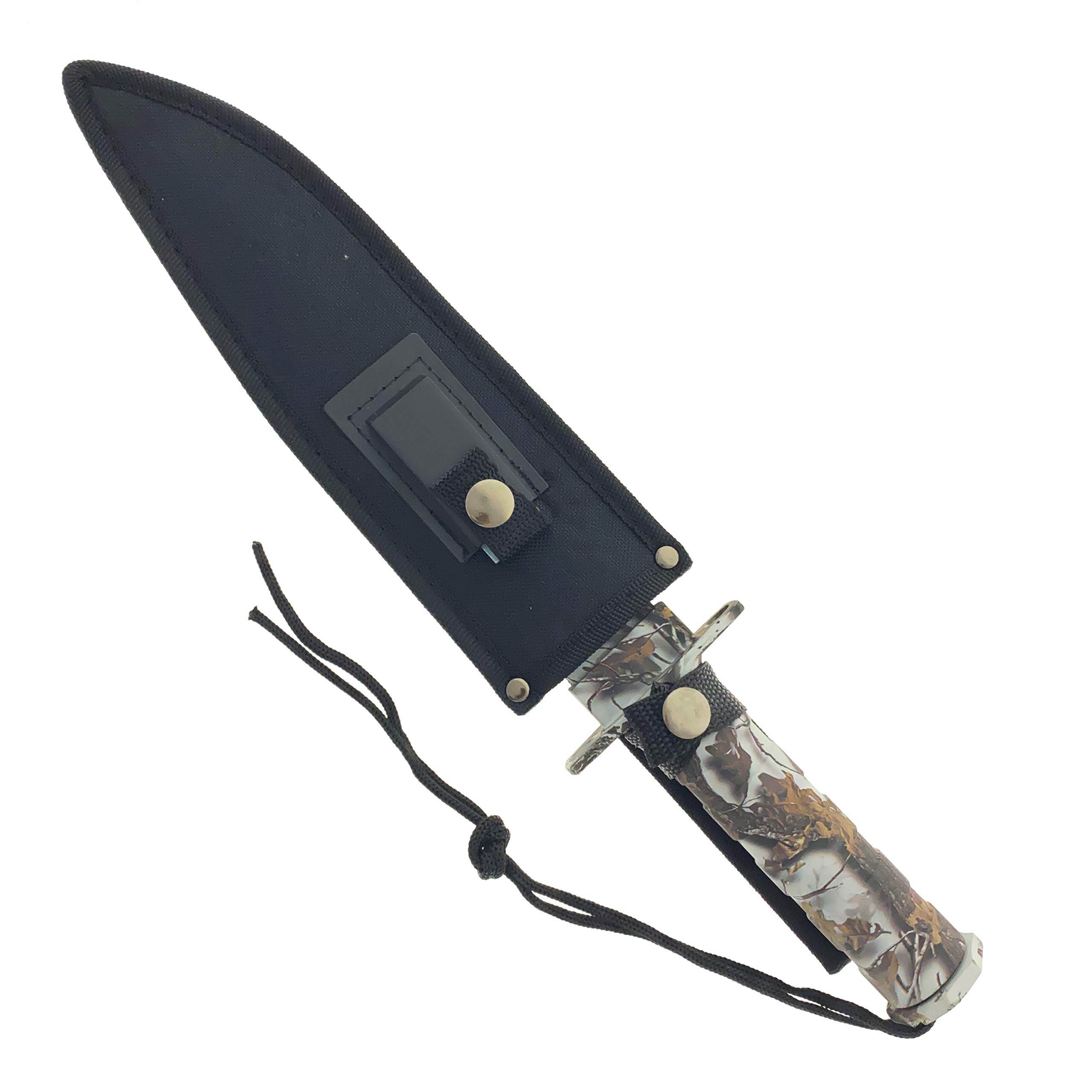 Outlander 13.5" Survival Fixed Blade Hunting Knives With Emergency Kit (Snow Camo)