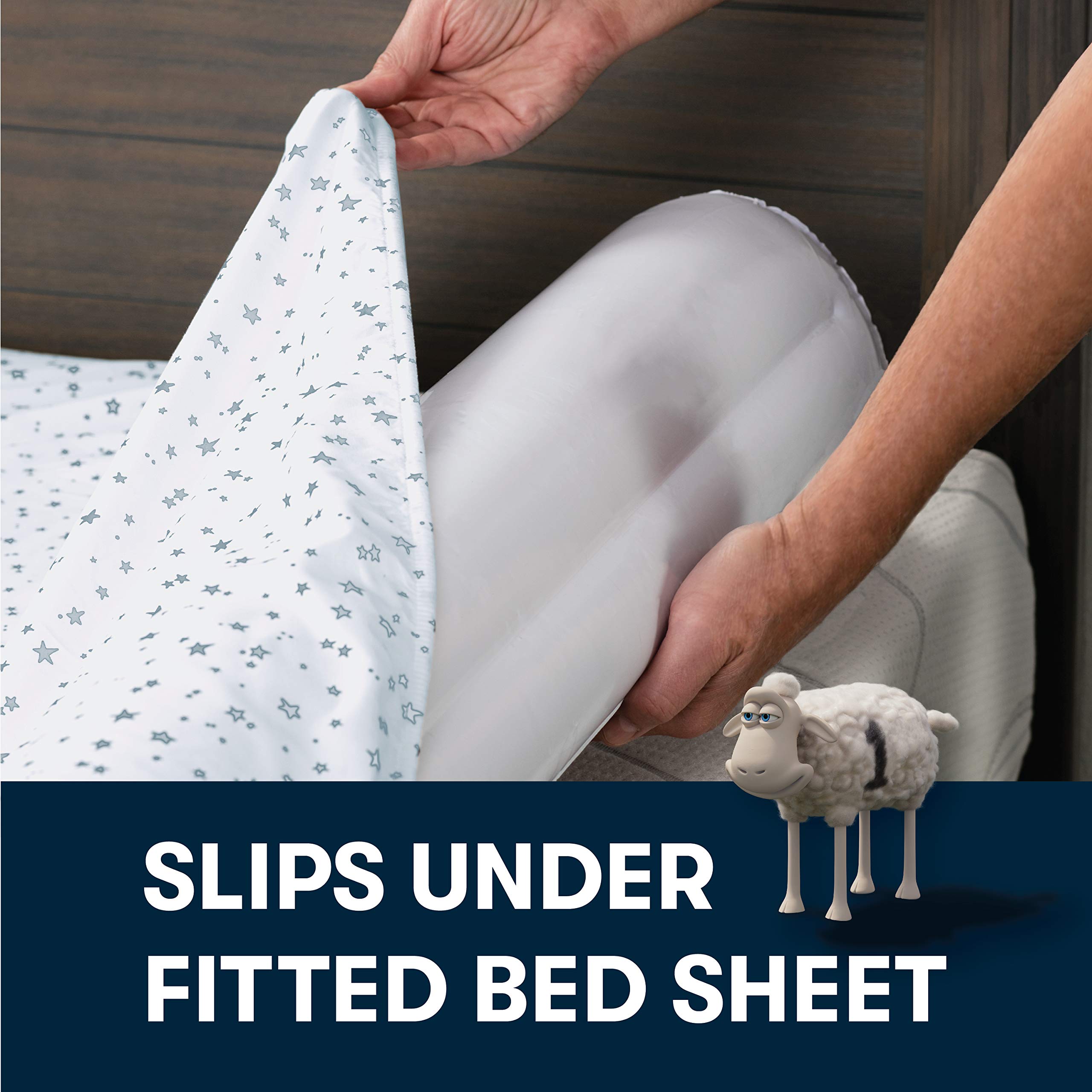 Serta Perfect Sleeper Inflatable Bed Rails for Toddlers & Kids with Foot Pump (2 Pack), White