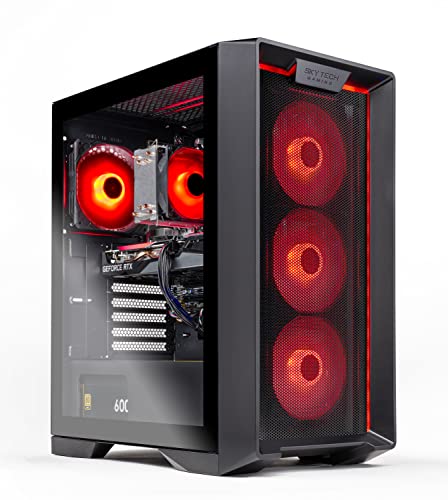 Skytech Gaming Nebula Gaming PC Desktop – Intel Core i5 12400F 2.5 GHz, RTX 3050, 1TB NVME SSD, 16G DDR4 3200, 600W Gold PSU, AC Wi-Fi, Windows 10 Home 64-bit