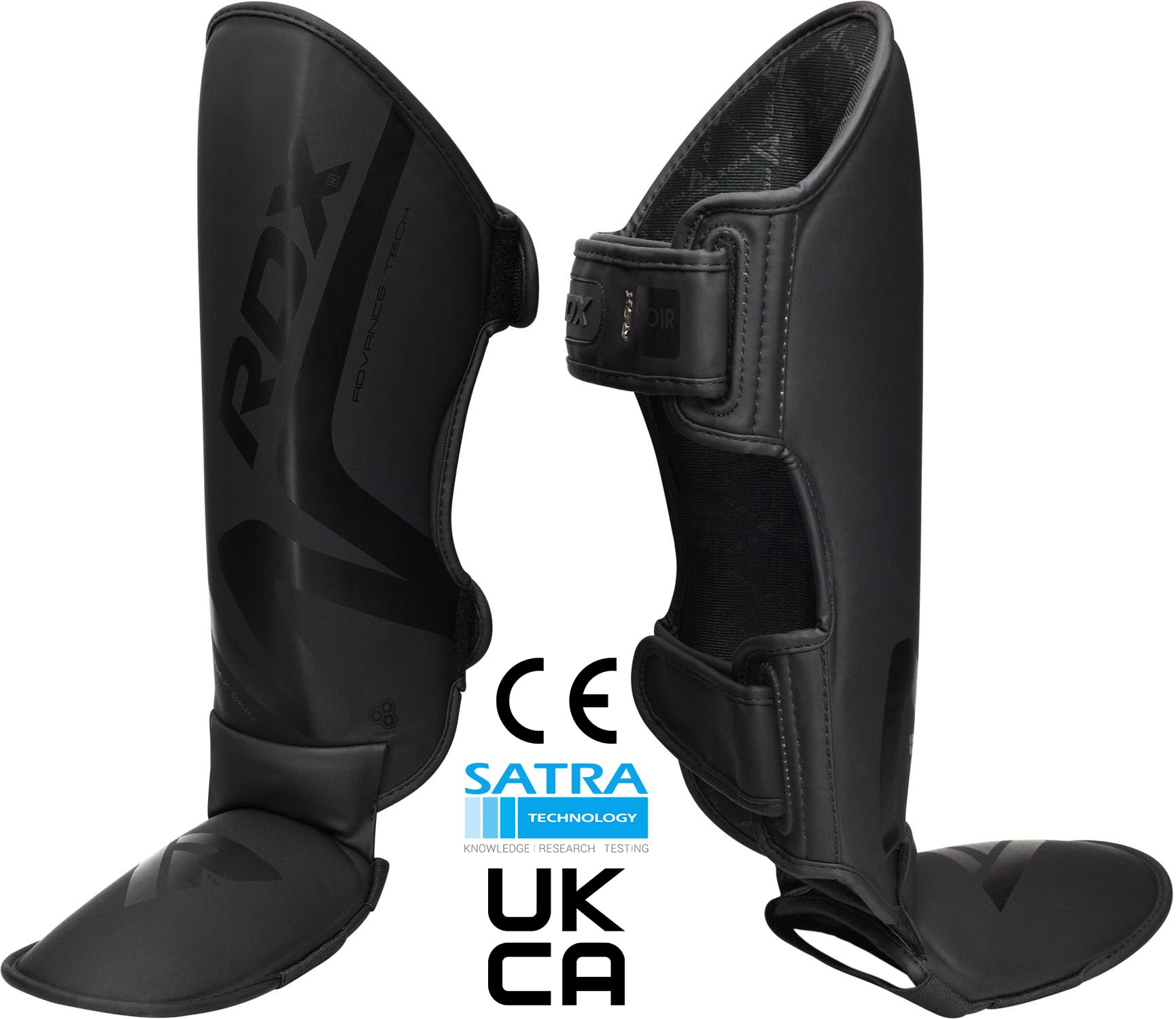 RDX Shin Guard for Muay Thai, Kickboxing, MMA Training, Maya Hide Leather Instep Leg Foam Pads for Martial Arts, Sparring, Gear for BJJ and Boxing