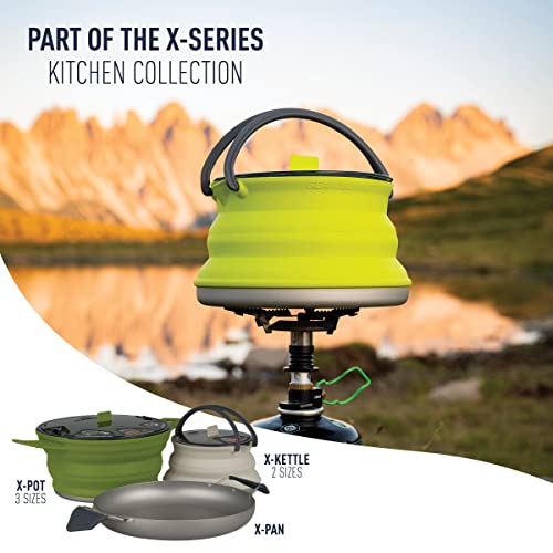 Sea to Summit X-Pot Kettle Collapsible Camping Cook Pot with Lid, 2 Liter, Navy